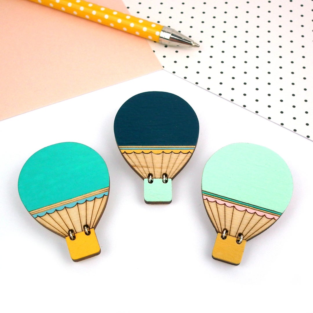 Hot Air Balloon Badge - Etsy