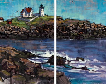 Lighthouse Landscape - Etsy