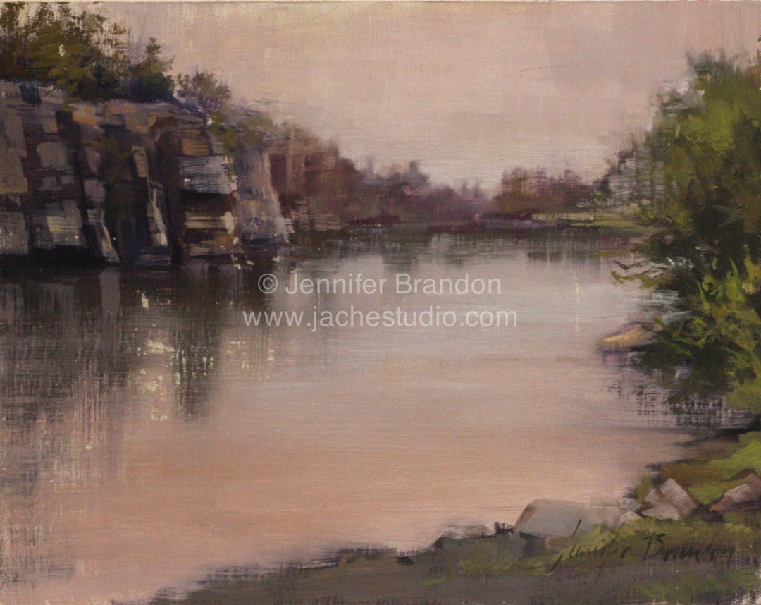 Mohonk Mountain Lakescape - Plein Air Oil Painting by Jennifer Brandon ...