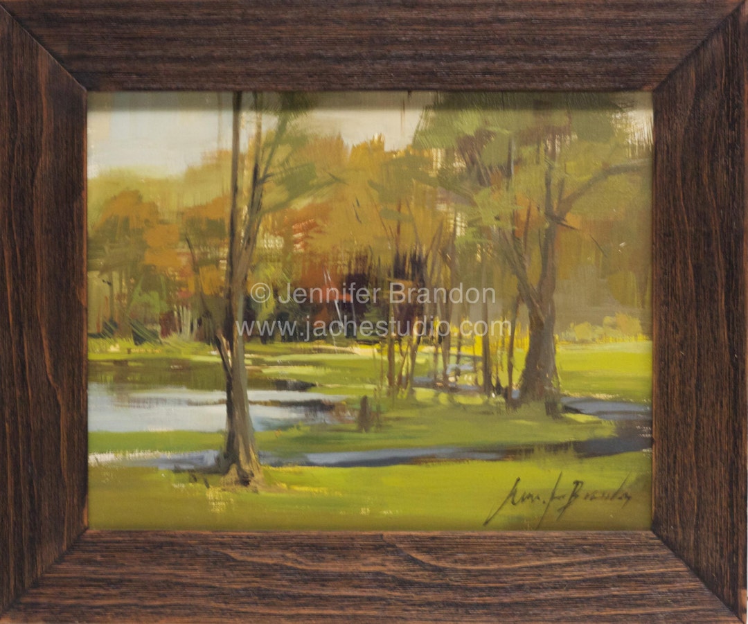 Hillside Park Landscape - Plein Air Oil Painting by Jennifer Hamby ...