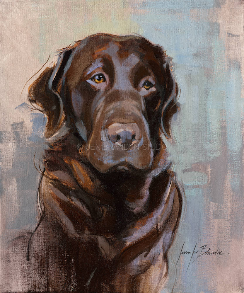 Chocolate Lab Portrait Giclée Fine Art Print - Etsy España