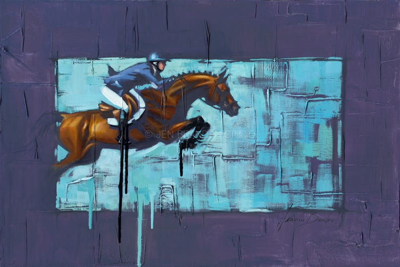 Show Jumper Horse Art Fine Art Print - Etsy