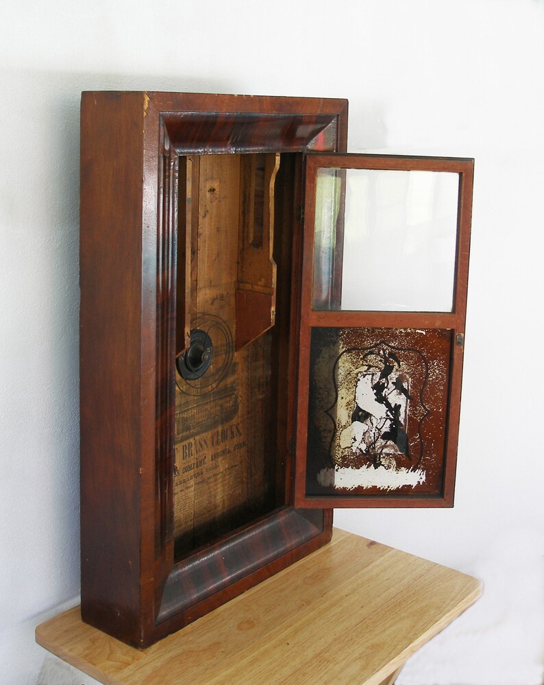 Antique Clock Cabinet K Large Vintage Wall Clock Case 100 Years Old ...
