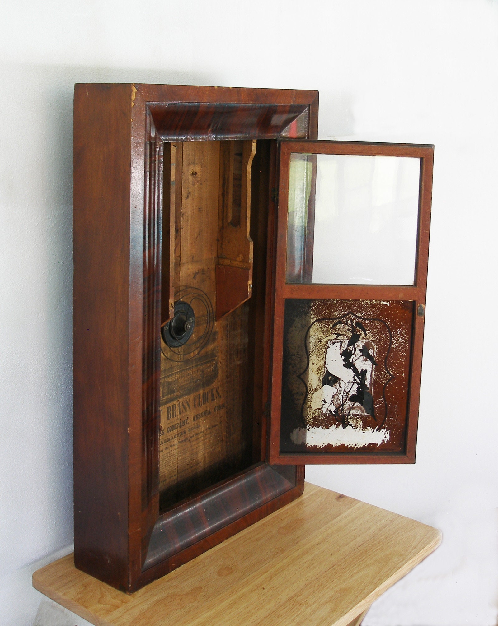 Antique Clock Cabinet K Large Vintage Wall Clock Case 100 Years Old ...