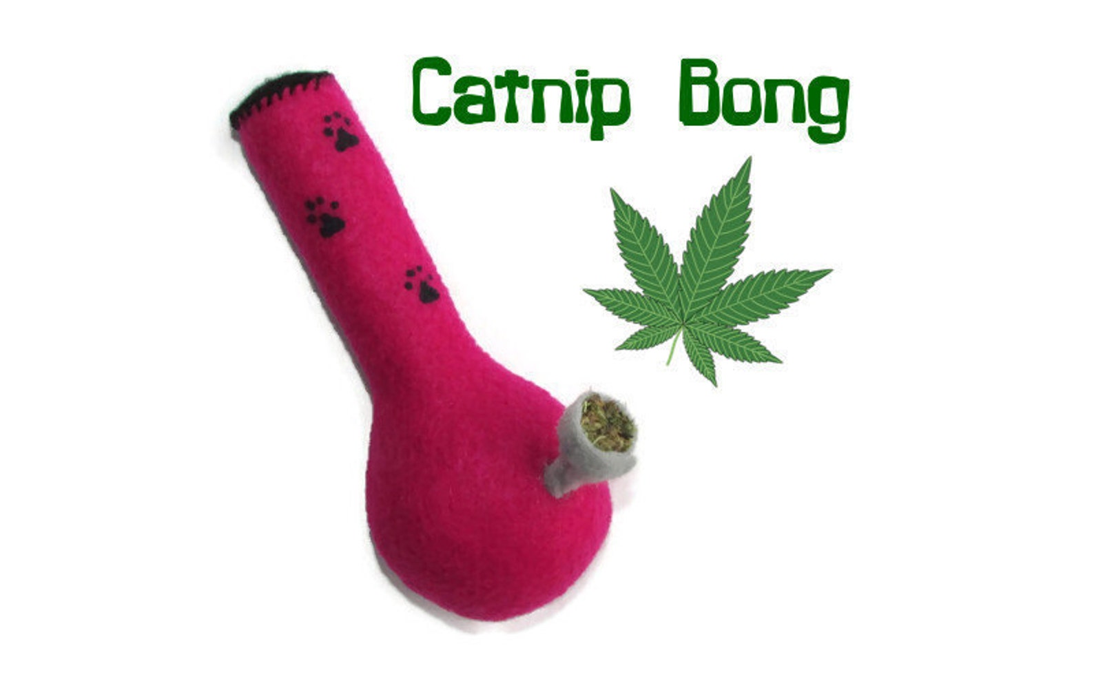 Cat Toys Felt Catnip Bong Bong Cat Toy Pink Bong Etsy