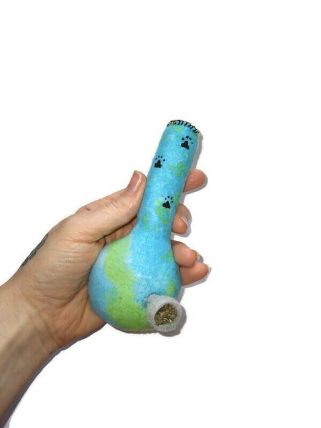 Cat Toys - Blue Bong - Flannel Catnip Bong - Bong Cat Toy - Etsy