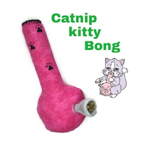 Cat Toys - Flannel Catnip Bong - Bong Cat Toy - Pink Bong - Etsy