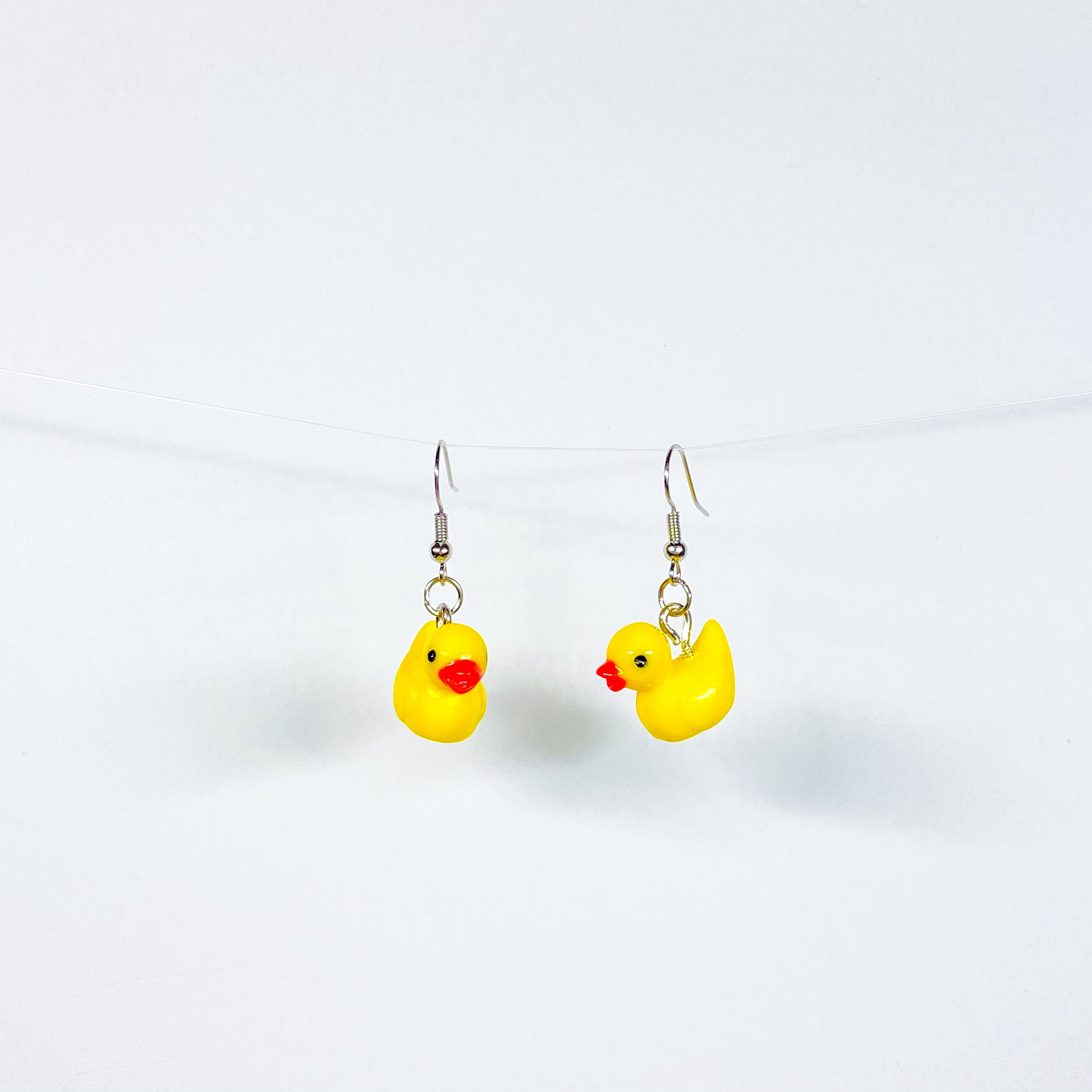 Duck earrings, rubber duck, yellow duck earrings, animal earrings ...