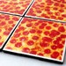 Resin Tile Coasters- Set of 4, Pizza Coasters, Pepperoni Pizza Coasters ...