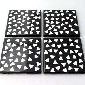Resin Tile Coasters- Set of 4, Handpainted Coasters, Painted Coasters ...