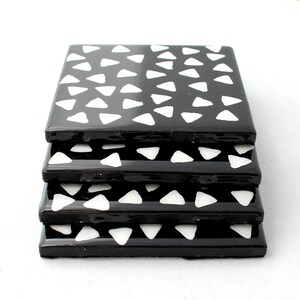 Resin Tile Coasters- Set of 4, Handpainted Coasters, Painted Coasters ...