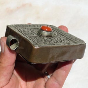 Antique Tibetan Nepali Repousse White Metal & Copper Gau Ghau Box With ...