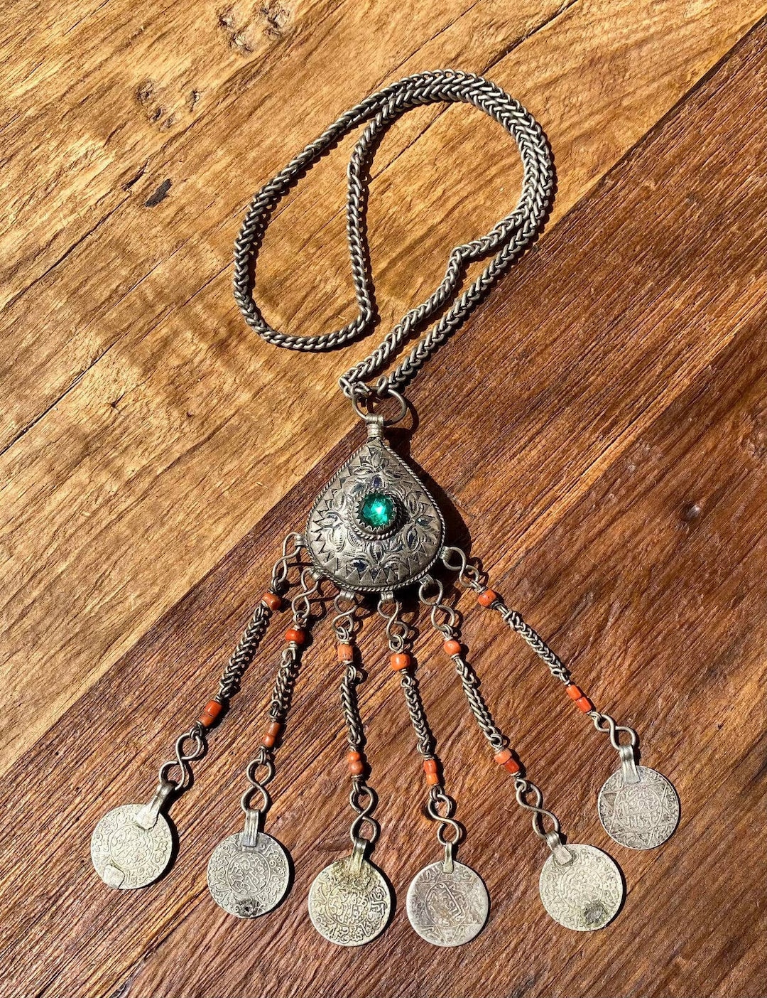 Large Antique Original Tribal Worn Bedouin Berber Moroccan Amulet ...