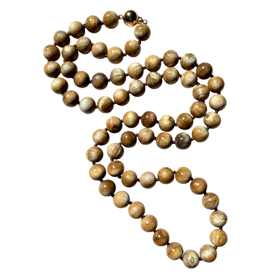 Extremely Rare Large Round Bead Vintage Hawaiian Natural Golden Coral ...