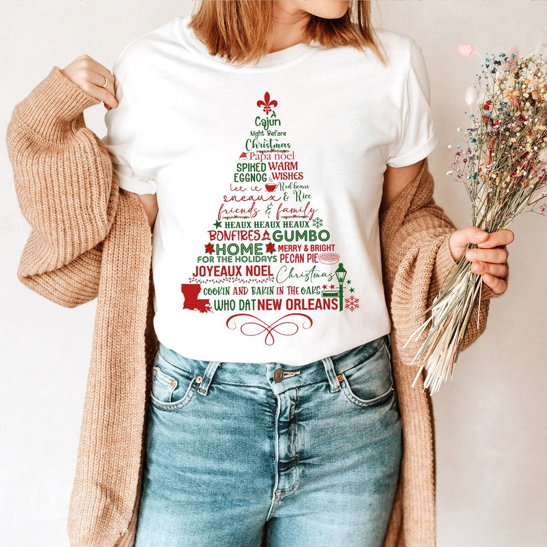 A Cajun Night Before Christmas Tree T-shirt Papa Noel Shirt - Etsy