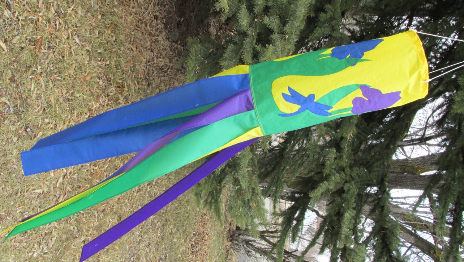 Iris and Dragonfly Windsock 6 Ft Ripstop Nylon Spinnaker Cloth - Etsy