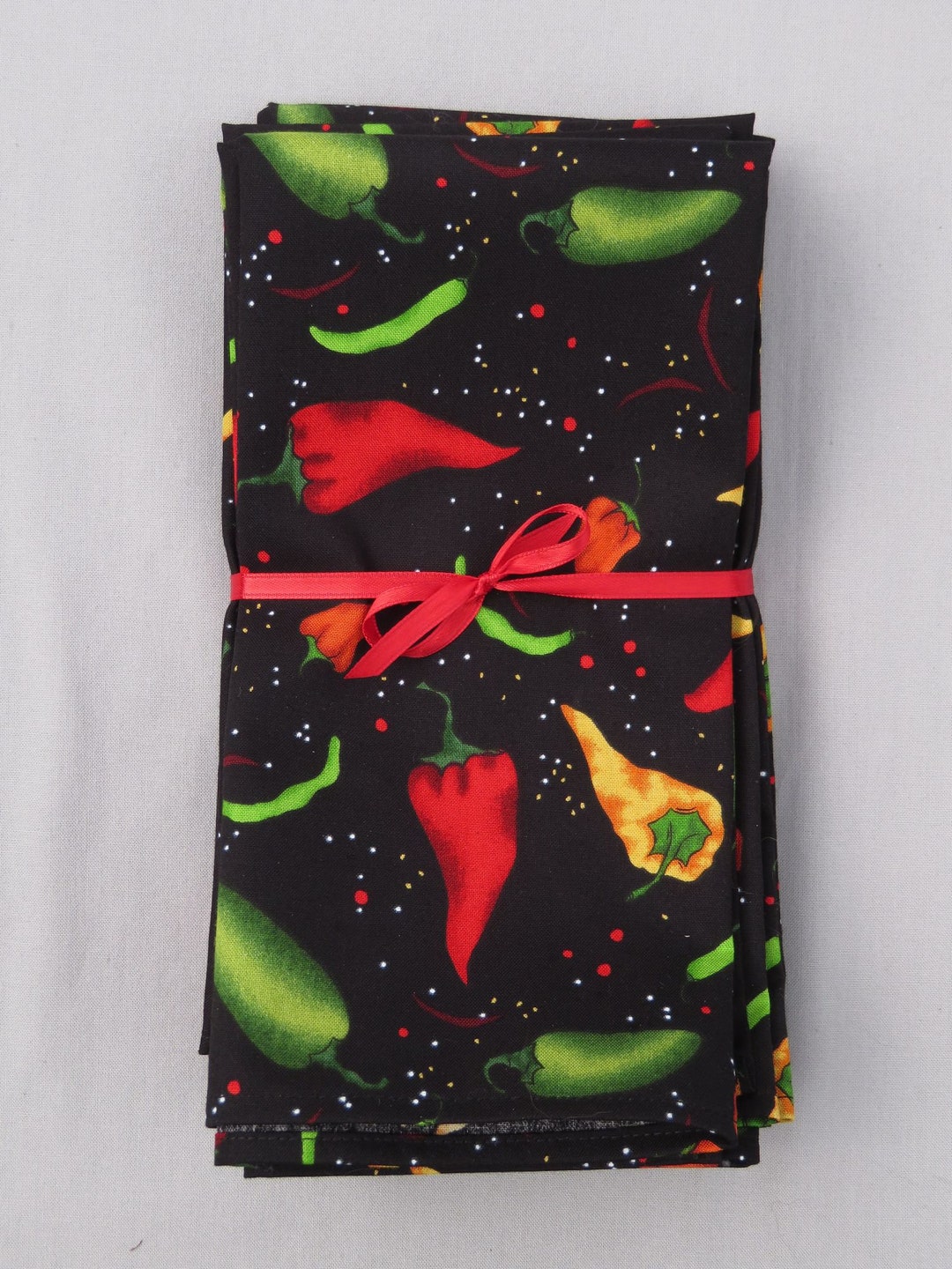 Chili Peppers Set of 6 100% Cotton Napkins - Etsy