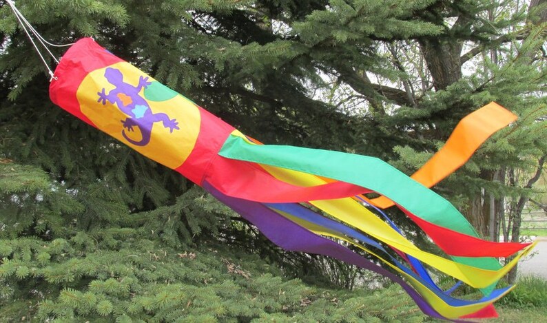 Cactus and Gekko Windsock 6 Ft Ripstop Nylon Spinnaker Cloth - Etsy