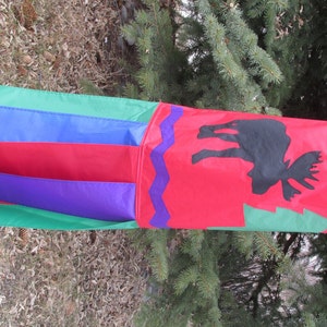 Moose and Pine Tree Windsock 6 Ft Ripstop Nylon Spinnaker Cloth - Etsy