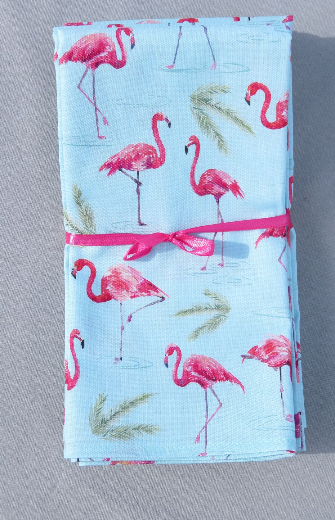 Pink Flamingo Napkins Set of 6 100% Cotton - Etsy