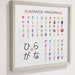 Japanese Hiragana Chart Poster 16 X 16 - Etsy