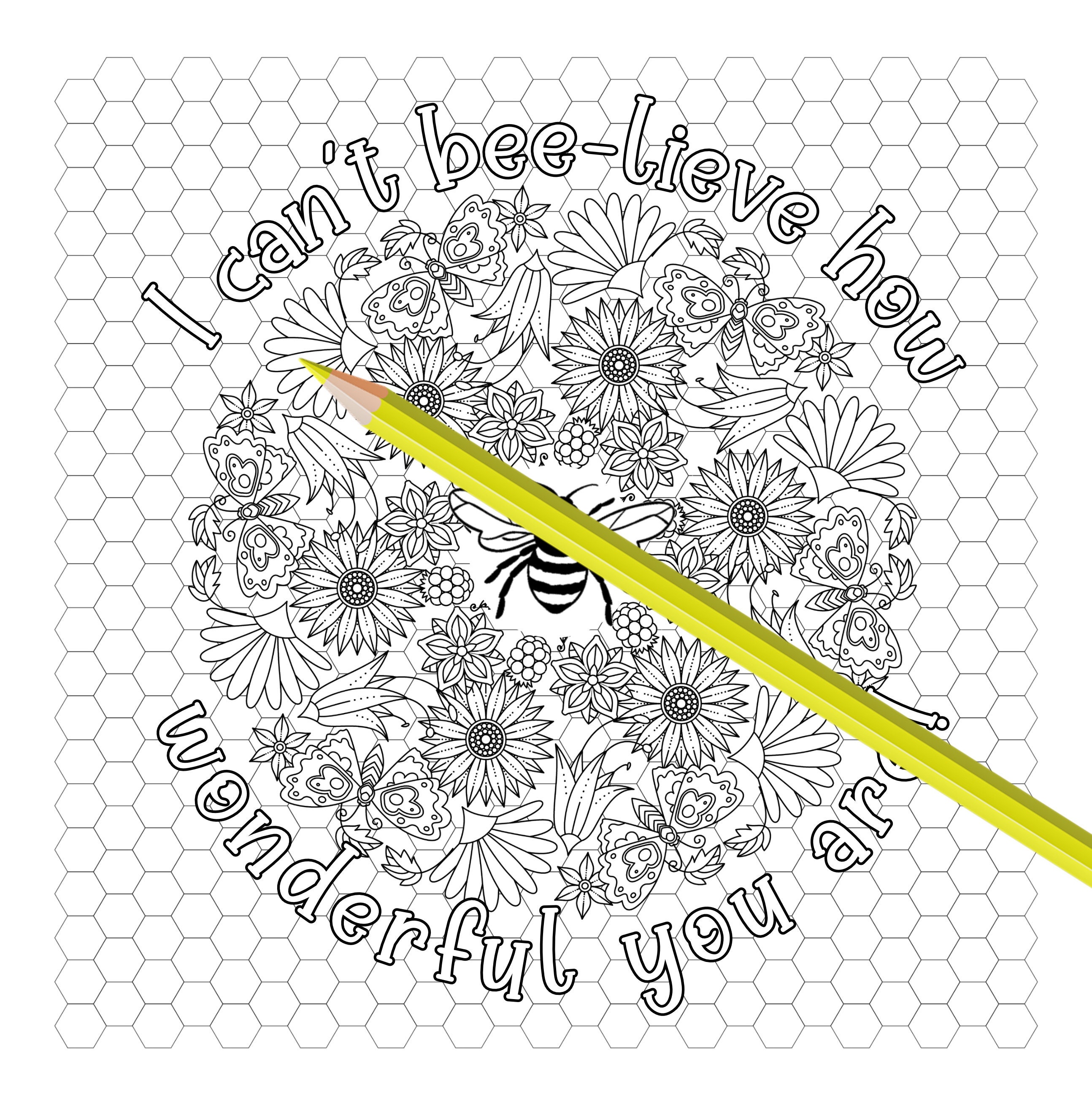 5 Honey Bee Mandalas Adult Printable Coloring Pages With - Etsy 日本