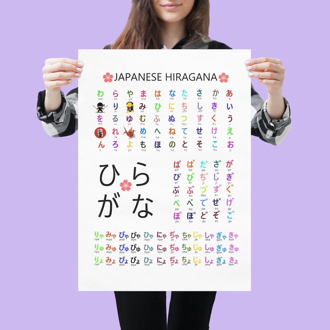 Japanese Hiragana Chart Poster Digital Download - Etsy