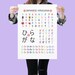 Japanese Hiragana Chart Poster - Etsy
