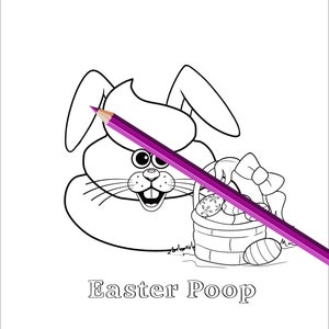 Girly-poo Printable Coloring Pages With Cute Funny Poop - Etsy Australia