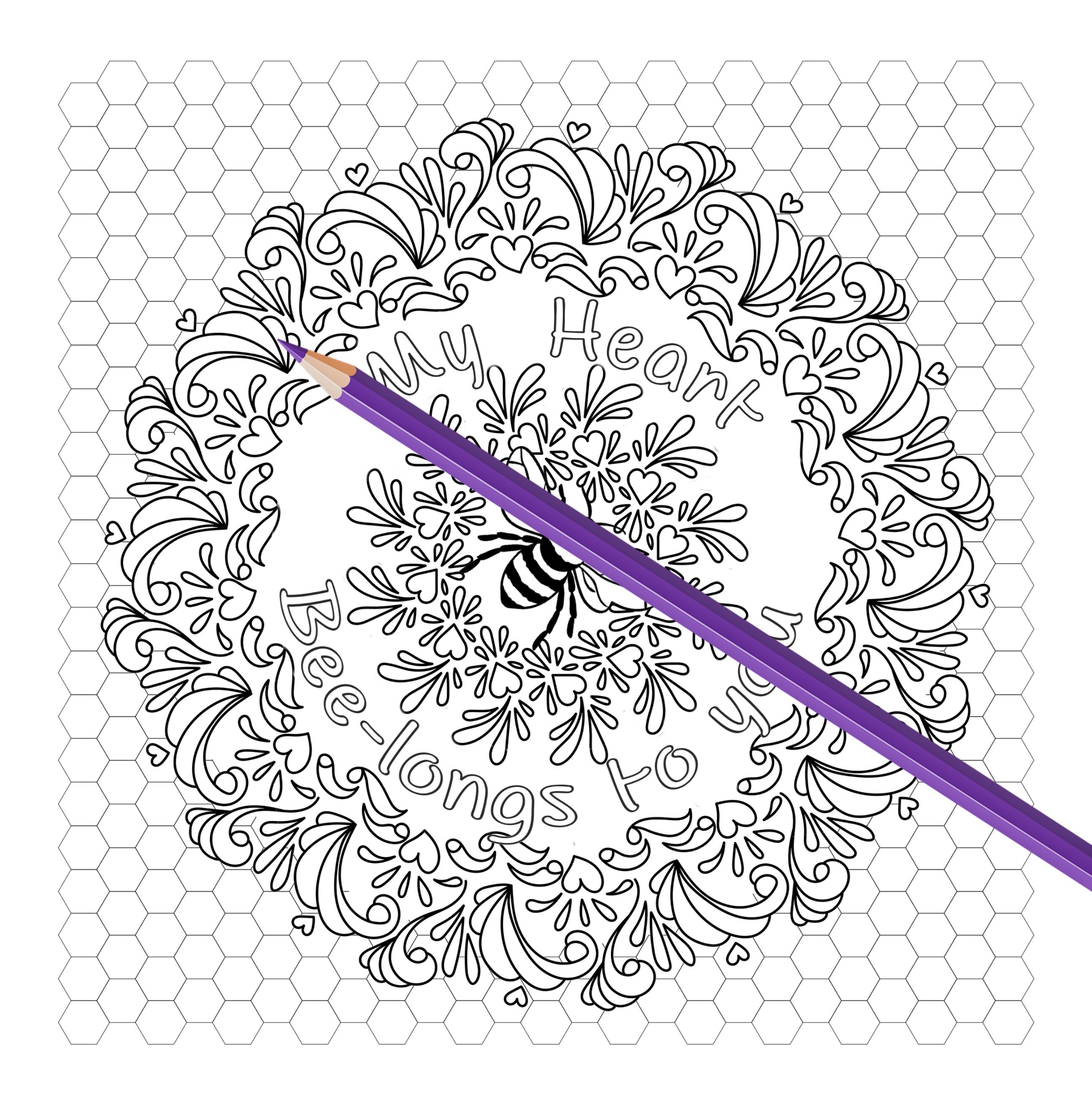 5 Honey Bee Mandalas Adult Printable Coloring Pages With - Etsy 日本