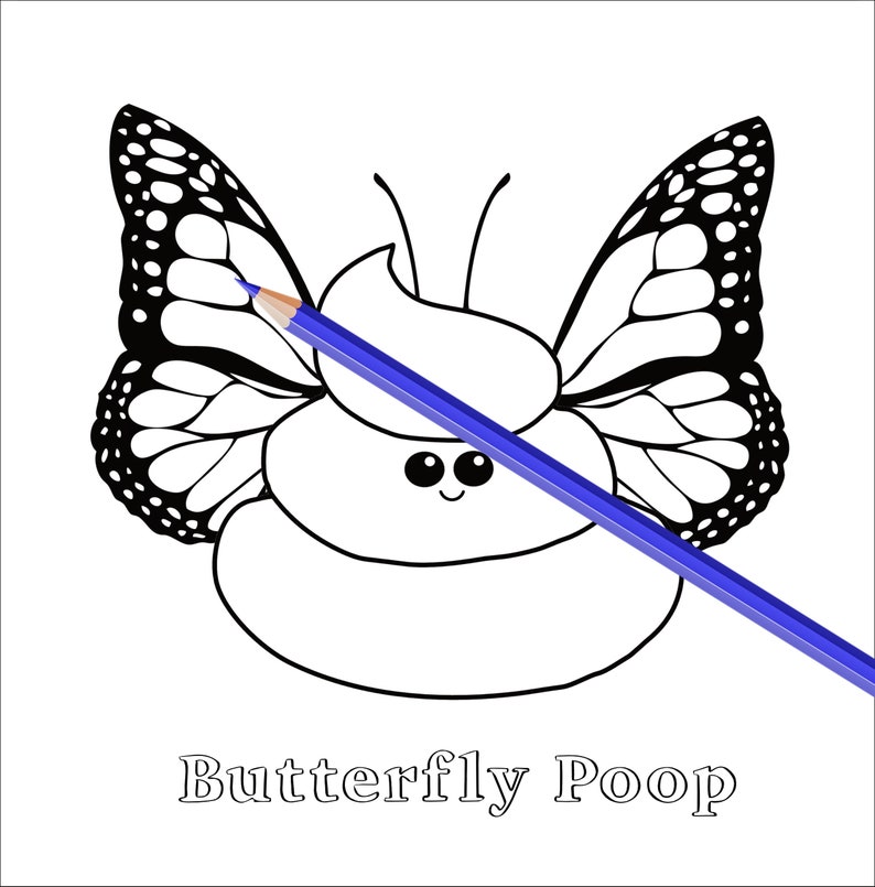 Girly-poo Printable Coloring Pages With Cute, Funny Poop Characters to ...