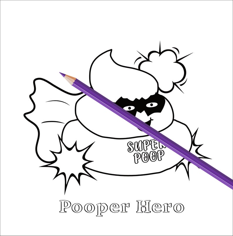 Poo-ple Printable Coloring Pages With 10 Funny Poop Characters to Color ...