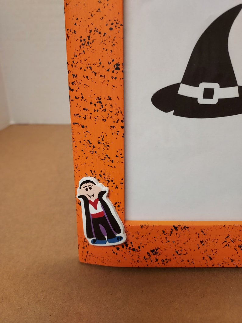 Happy Halloween 4x6 Picture Frame Vertical Hand Painted Decorated With ...