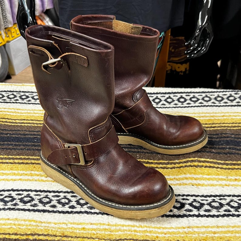 Vintage Brown Leather RED WING 2970 Briar Oil Slick Rugged Men’s 5.5US ...