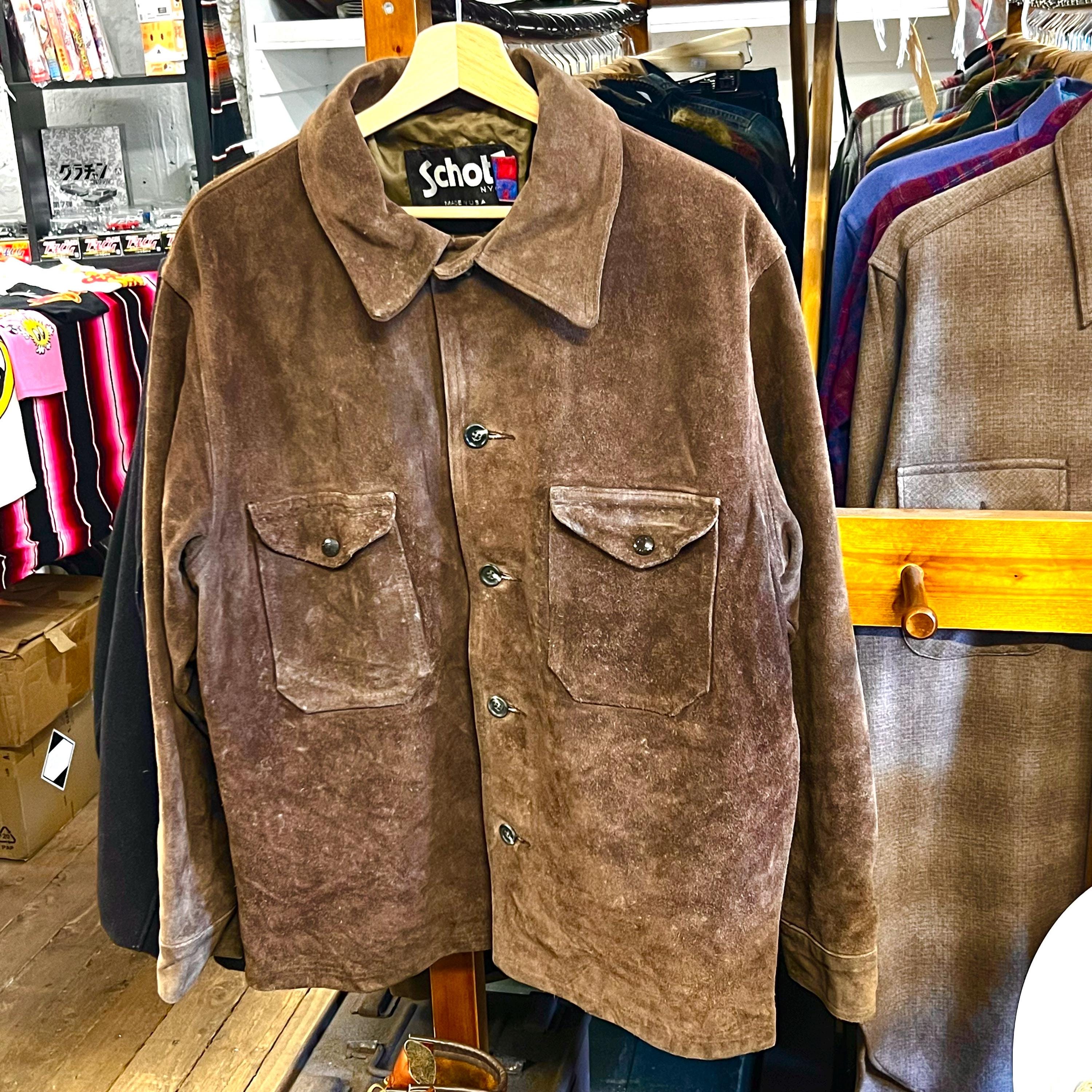 Schott Suede Jacket - Etsy Schott Suede Jacket - Etsy
