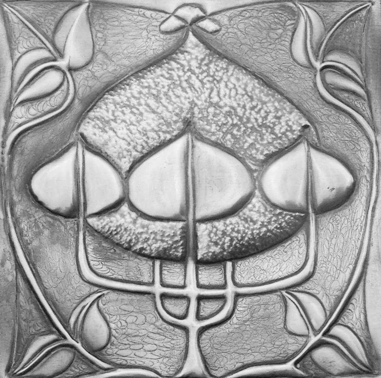 Tree of Life Design Picture in Pewter Repoussé - Etsy