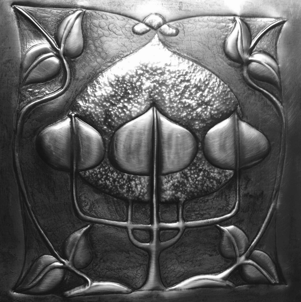 Tree of Life Design Picture in Pewter Repoussé - Etsy