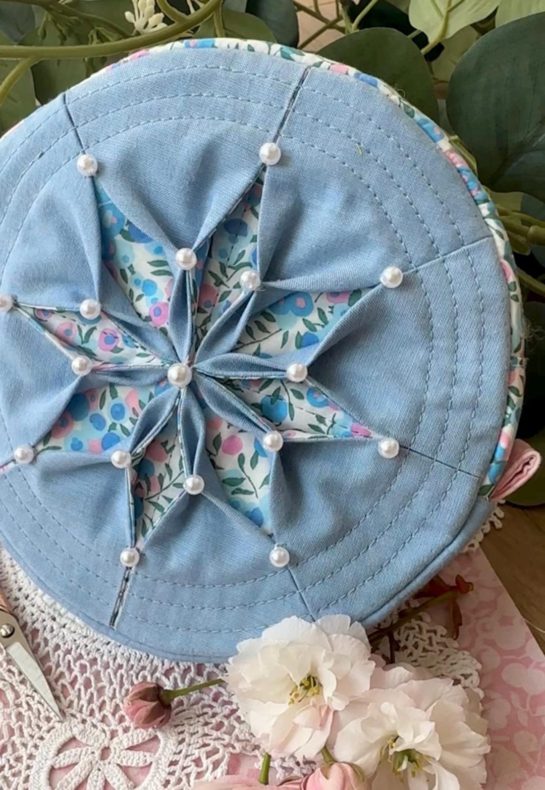 Folded Flower Purse Sewing Pattern | Zipper Pouch With Video Tutorial ...