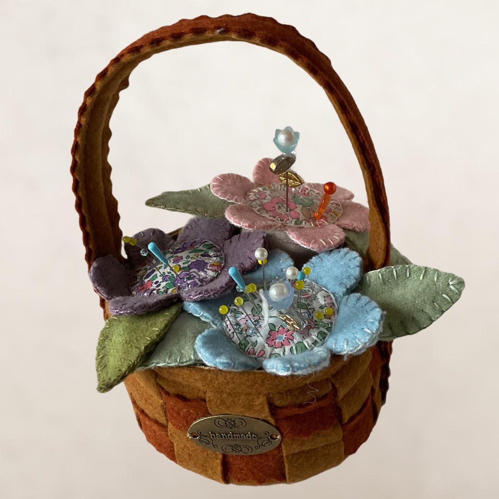 Liberty Flower Pincushion & Basket A4 Paper Pattern - Etsy