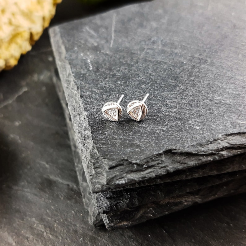 Mini Sterling Silver Stud Earrings Small Studs Geometric - Etsy