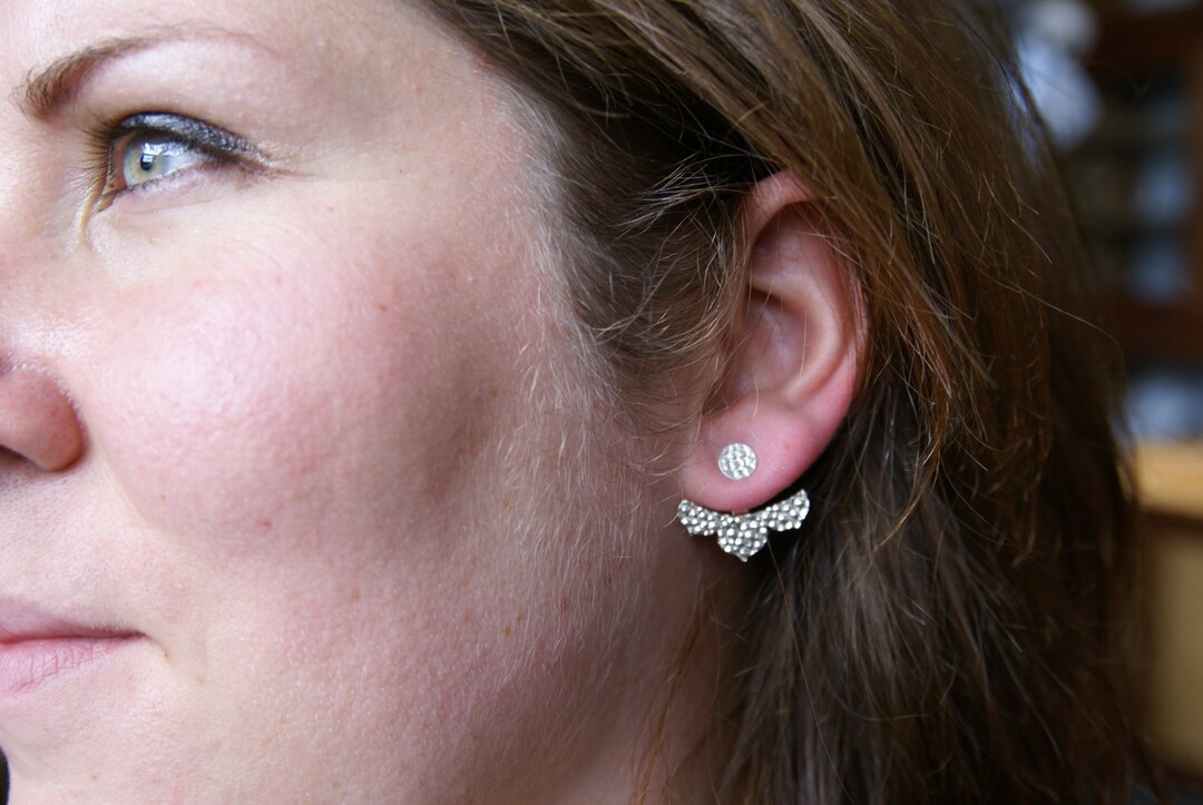 Sterling Silver Ear Jacket, Ear Jackets, 925 Silver Jacket Earrings ...