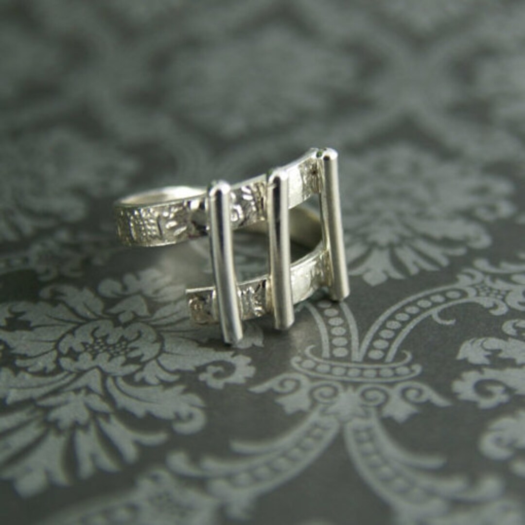 Sterling Silver Hashtag Ring - Etsy