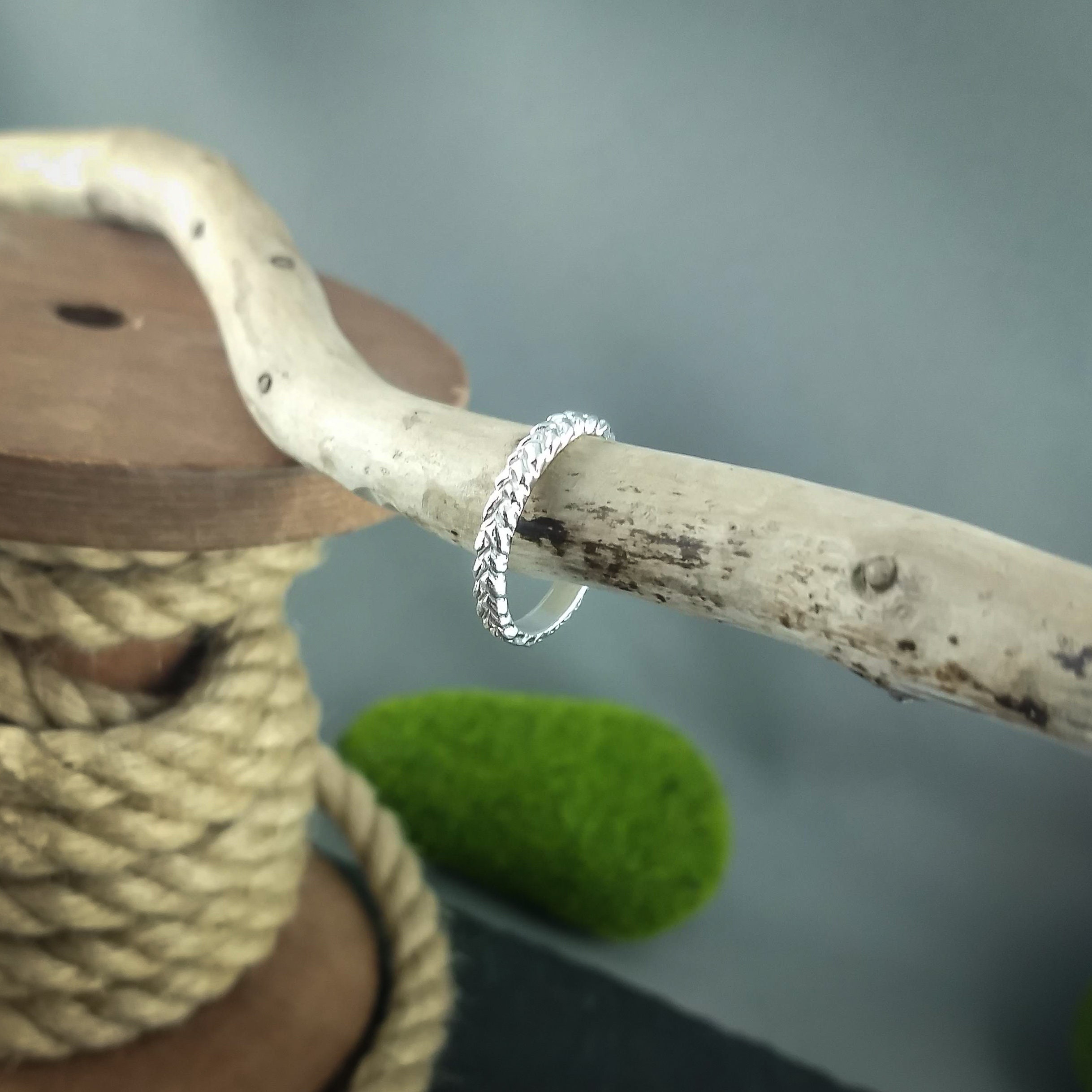 Small Braided Ring, Silver Woven Ring, Simple Wedding Ring, Dainty ...