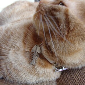 Fish Sterling Silver Medallion for You Cat, Cat ID, Cat Medal, Silver ...