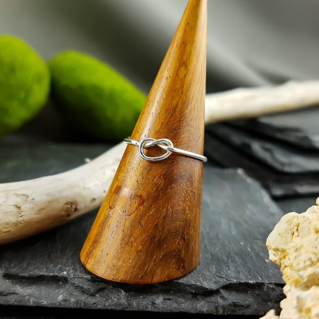 Itsy Bitsy Ring, Knot Ring, 925 Silver Knot Ring, Tiny Silver Ring, Stack Rings, Silver Stacking ...