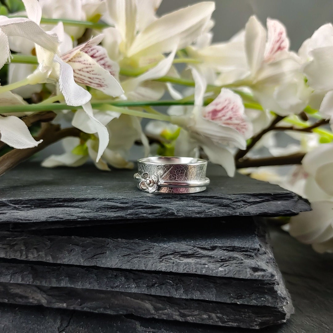 Small 925 Sterling Silver Lilac Flower Ring for Women of Girls - Etsy