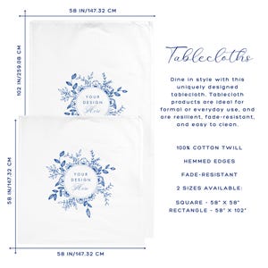 Custom Made-to-order Tablecloth, Personalized Tablecloths, Business ...