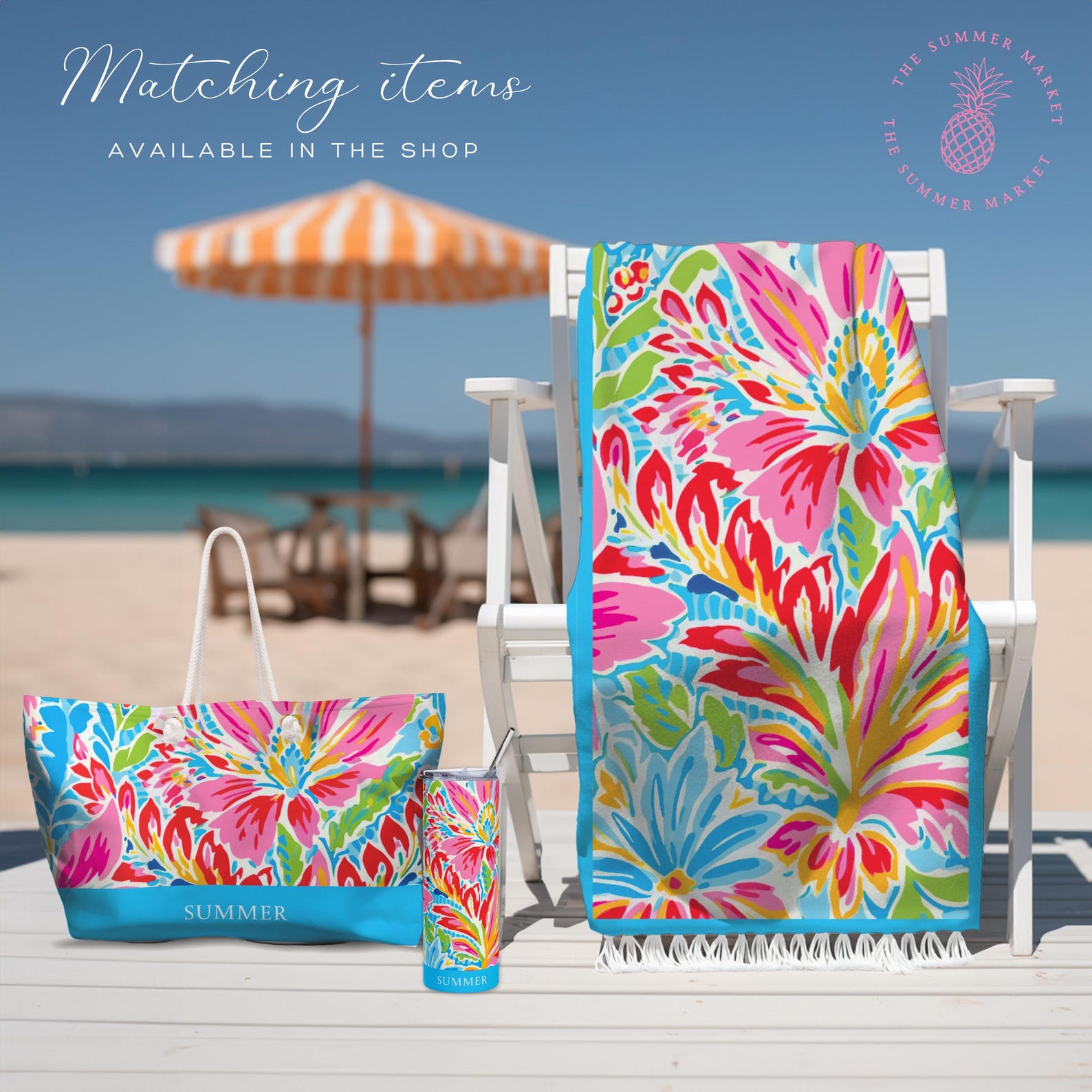 Blue Preppy Floral Pickleball Kit, Personalized Pickleball Paddles ...