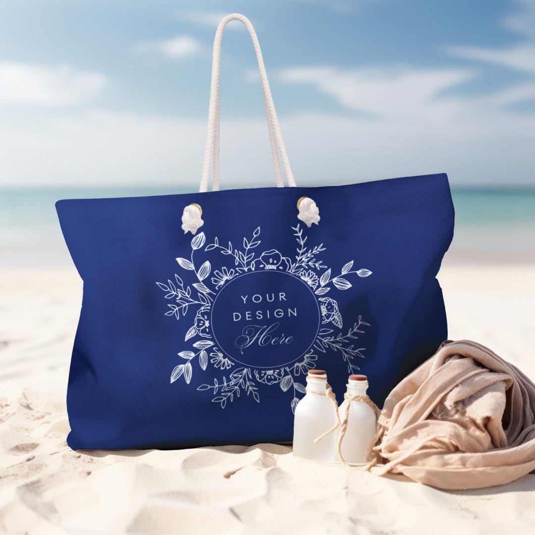 Custom Made-to-order Beach Bag, Personalized Weekender Bag, Business ...
