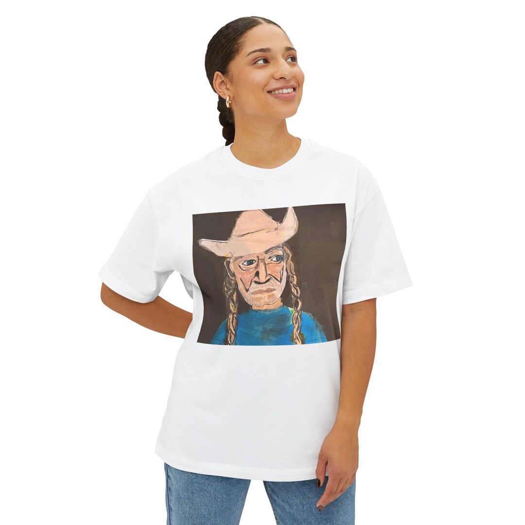 Outlaw Country Legend: Willie Tribute, Oversized Unisex Boxy Tee - Etsy